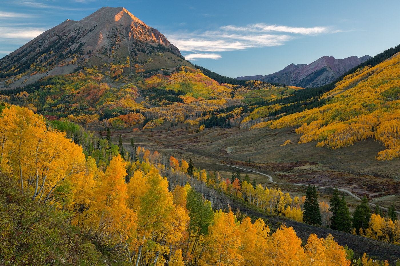 gothic mountain peak 4 stock image, crested butte, colorado - Sean ...