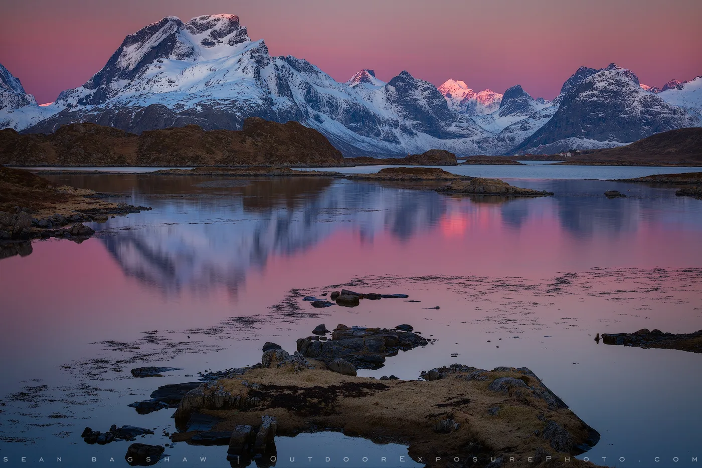 lingering alpenglow stock image, norway - Sean Bagshaw Outdoor Exposure ...